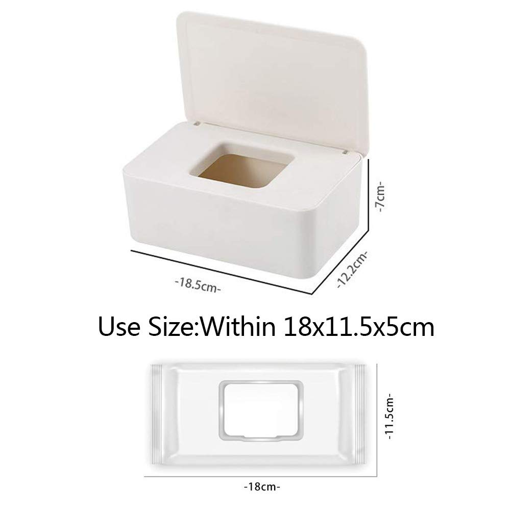 Onebycitess Baby Wipes Dispenser, Baby Wipes Case Holder Keeps Diaper Wipes Fresh Non-Slip Wipe Container Three-Layer Seal Design Prevent Moisture Loss (Black)