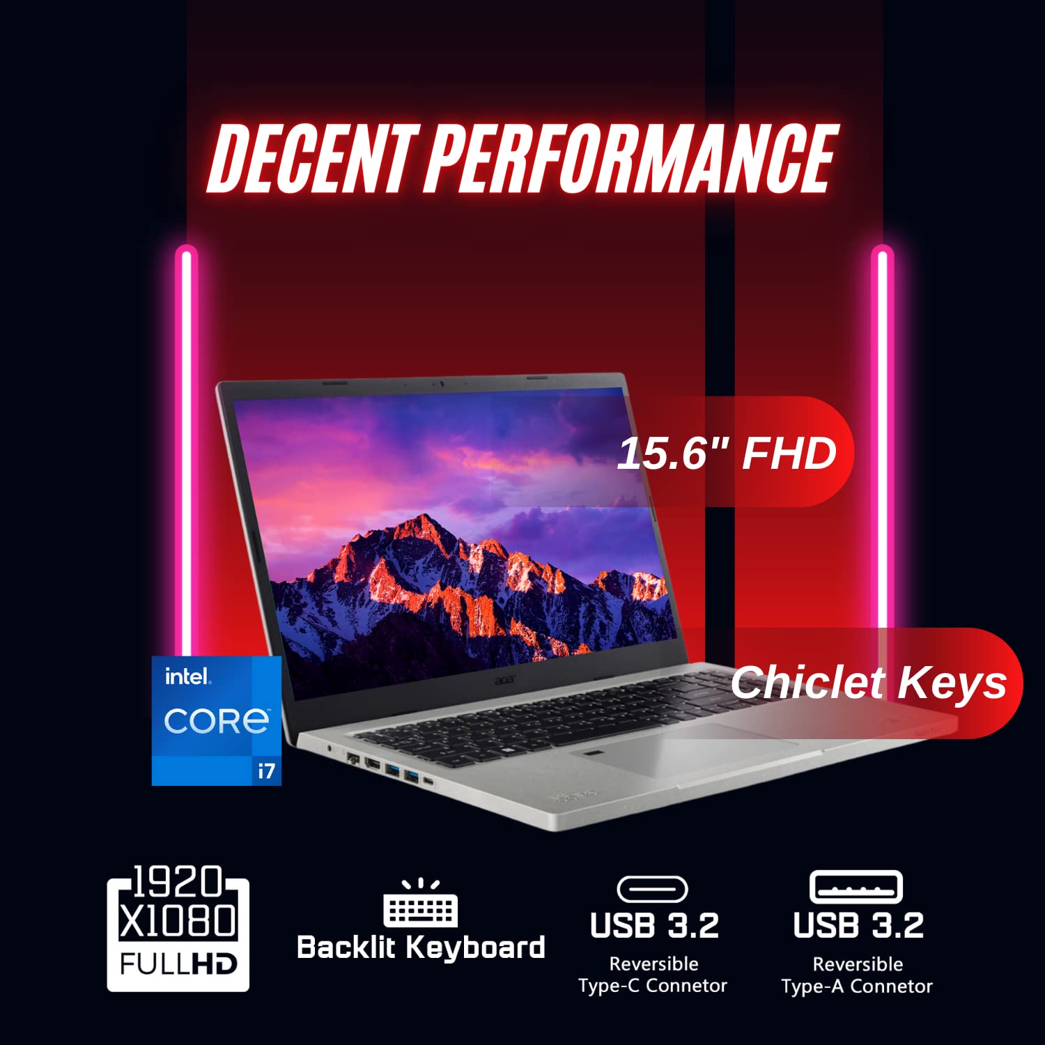 acer Aspire Vero Business Slim Laptop, 15.6" FHD IPS Display, 11 Gen Intel Core i7-1195G7, Intel Iris Xe Graphics, 16GB DDR4 | 1TB NVMe SSD, Fingerprint Reader, Backlit Keyboard, Windows 11 Home