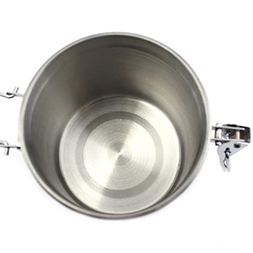 Cuisinox Stainless Steel Canister with Clear Acrylic Locking Lid, Satin - 4.8" x 6.3" (50 oz)