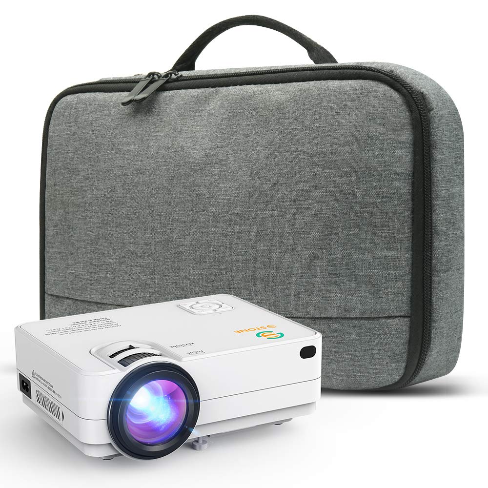 3 Stone T20 Mini Projector Travel Bag Carry Case, Portable Carrying Handbag, up to 10.5 x7x 3 inches - Accessory Pockets Customisable Dividers- Compatible with More- Gray