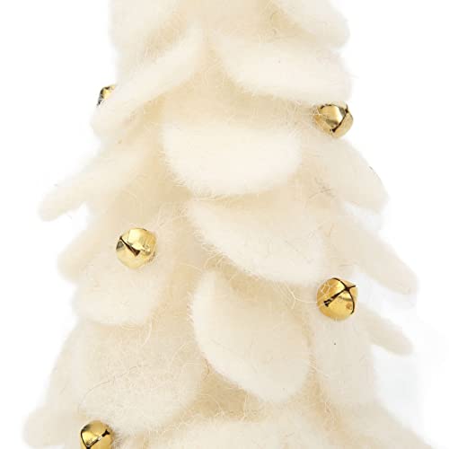 AMONIDA Wool Felt Christmas Tree Xmas Desktop Decoration Holiday Window Scene Green 2023 White Ornament Wool Felt, Log Cute Decorated for Decorative Pendants, Drops & Finials