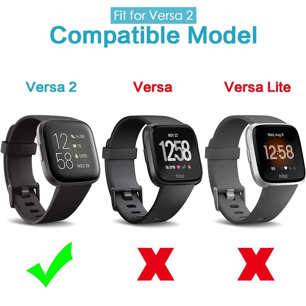 Charger Compatible with Fitbit Versa 2, Replacement Charging Cable Dock Cradle with 3.3ft USB Cord for Fitbit Versa 2 Smartwatch[2 Pack]