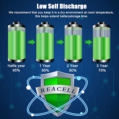 REACELL Rechargeable AA AAA Battery Combo 24 Pack, High Capacity 1.2V NiMH AA and AAA Rechargeable Batteries (12 Pack 2800mAh Double A Batteries & 12 Pack 1100mAh Triple A Batteries)