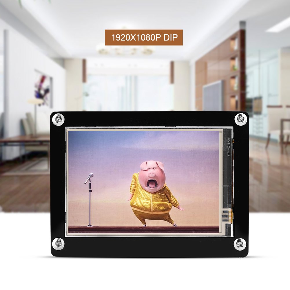 fosa 1080P 60fps 3.5 inch HDMI LCD Screen Display for Raspberry Pi 3 Mode B+,3 Mode B, Pi 2 Model B, Pi Model B+, Pi Model A+ IPS Wide Viewing Angle Display with Black Acrylic Protective Case