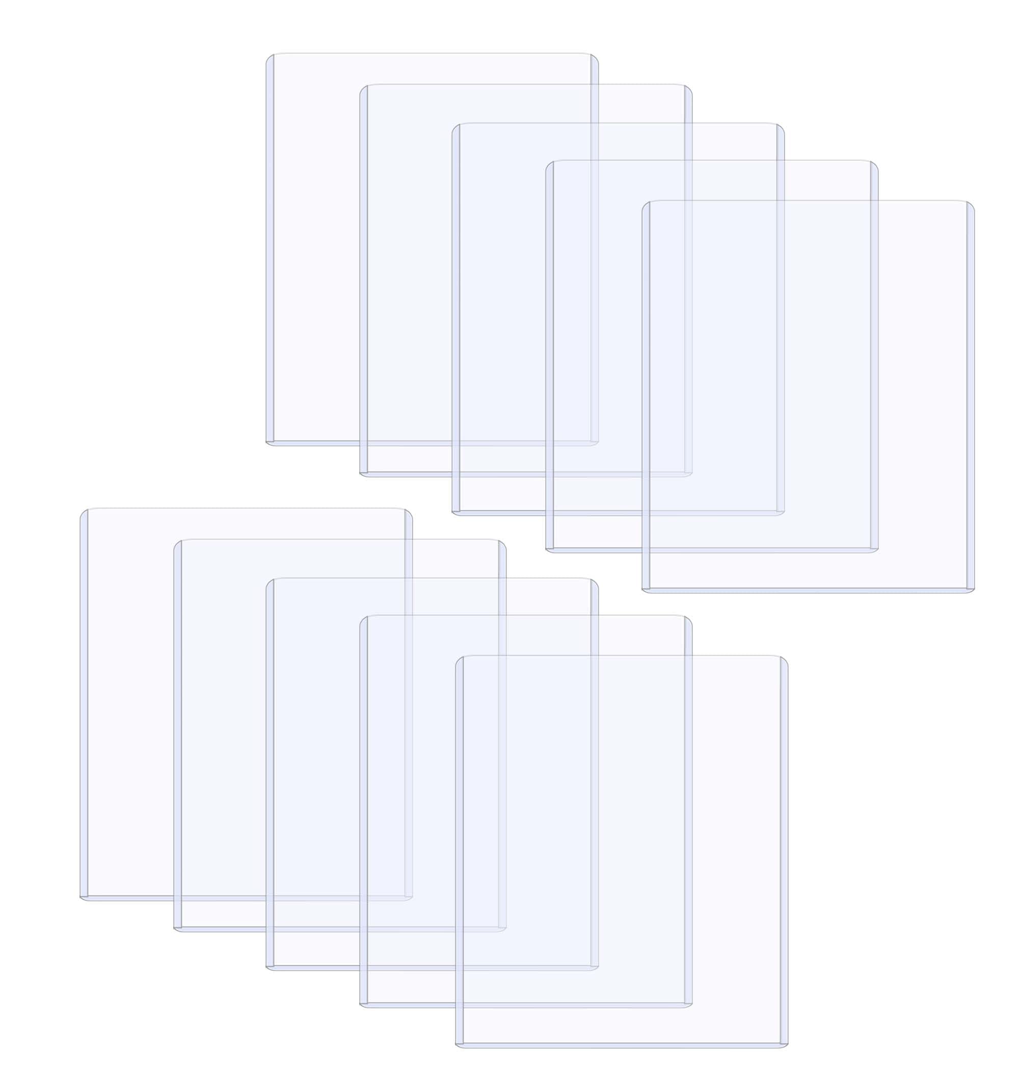 BCW 8x10 Toploader Holder - 10 Count | Rigid PVC, Crystal Clear Photocard Sleeves| 8x10 Plastic Sleeves for Prints | Plastic Top Loader Sheet Protectors to Showcase Pictures | Restaurant Menu Covers