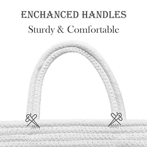 UFREE Extra Large Cotton Rope Basket XXXLarge, Wide 21.7'13.8' Decorative Laundry Hamper Basket Tall Blanket Storage Basket for Living Room Large Blanket Basket