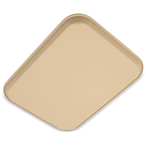 Carlisle FoodService Products Cafe Plastic Fast Food Tray, 14" x 18", Beige, (Pack of 12)