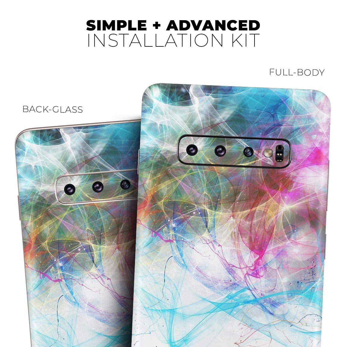 DesignSkinz Neon Multi-Colored Paint in Water Protective Vinyl Decal Wrap Skin Cover Compatible with The Samsung Galaxy S20 (Screen Trim & Back Glass Skin)