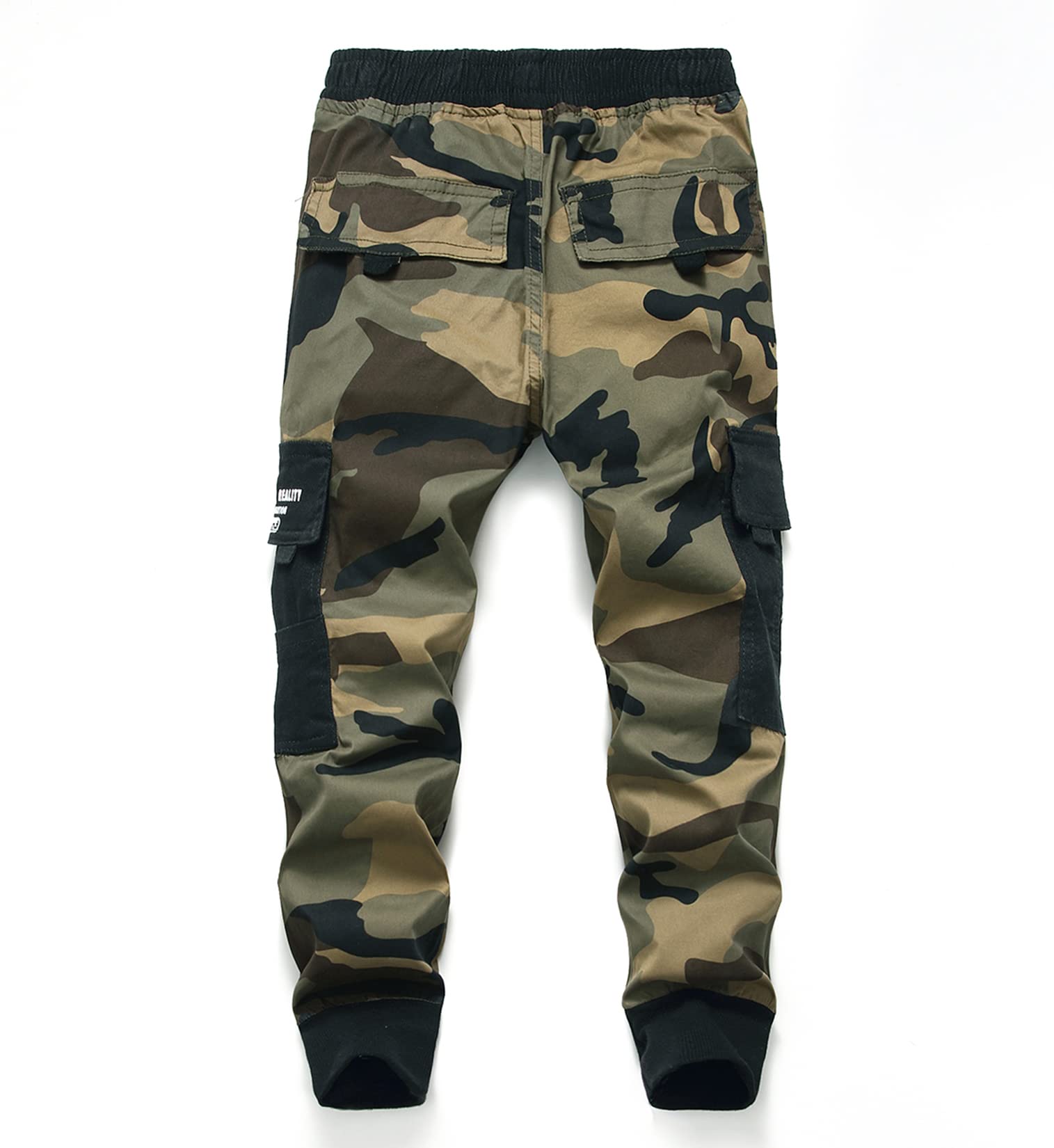 LOKTARC Toddler Boys Cargo Joggers Pull-On Slim Fit Camouflage Pants Yellow 6-7 Years/Size 130