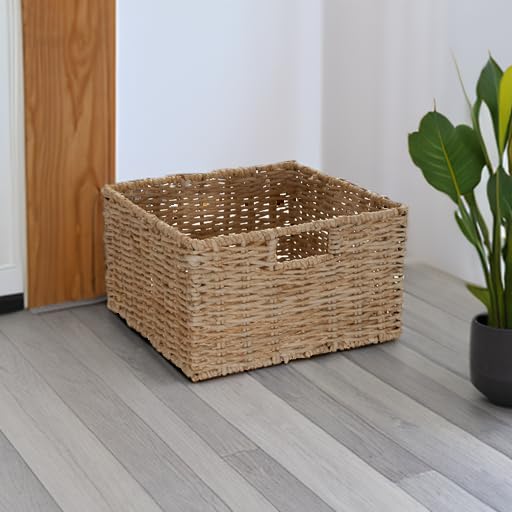 Unknown1 Whitewash 4-Basket Storage Tower Brown Beach Wicker-Rattan Painted