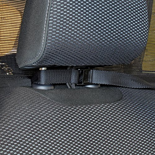 BUSHWHACKER USA Deluxe Dog Barrier 50" Wide - Ideal for Smaller Cars, Trucks, and SUVs CUVs - Pet Restraint Car Backseat Divider Vehicle Gate Cargo Area Travel Trunk Mesh Net Screen Barricade Shield