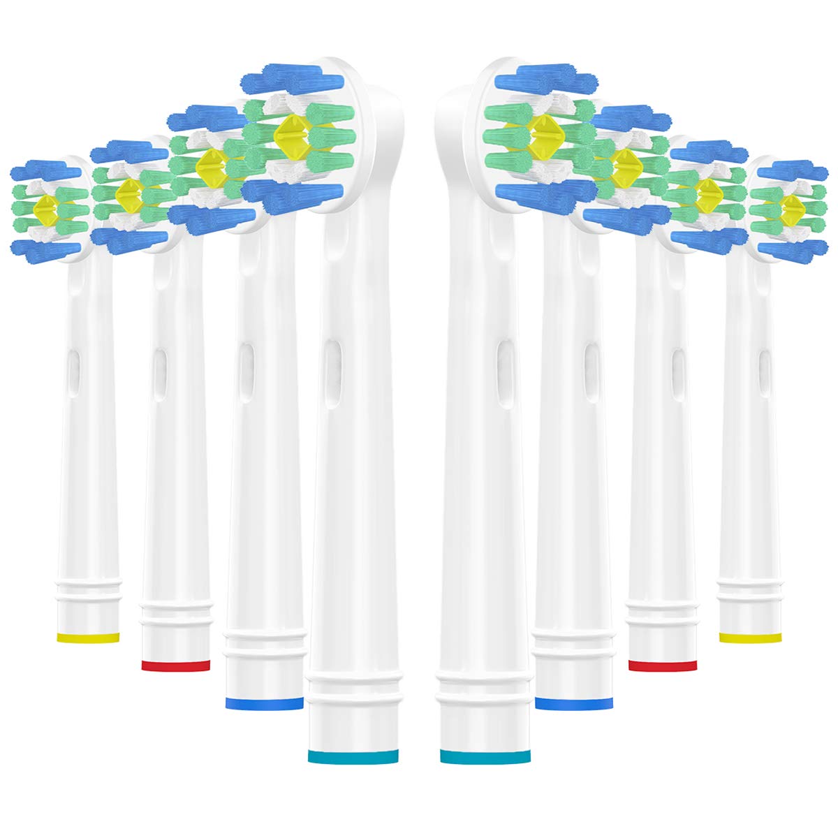Wyfun 8Pcs Replacement Brush Heads for Oral B, Refills Toothbrush Heads for Electric Toothbrush, Polishes to Remove Stains for Whiter Teeth