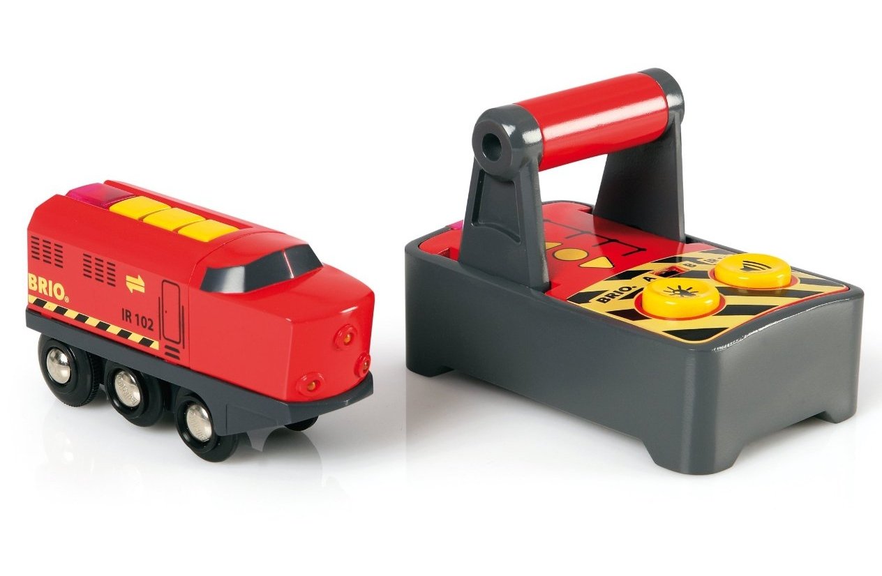 BRIO World 33213 - Remote Control Train Set | Wooden Toy for Kids | Enhances Logical Thinking | Compatible Railway Toys | Ideal for Ages 3 and Up