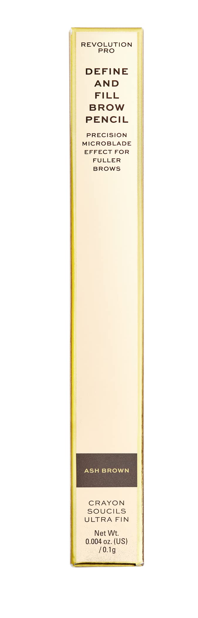 Revolution Pro Define & Fill Micro Brow Pen, Dual Ended Eyebrow Pen, Spoolie & Brow Filler In One Pen, Vegan & Cruelty-Free, Ash Brown