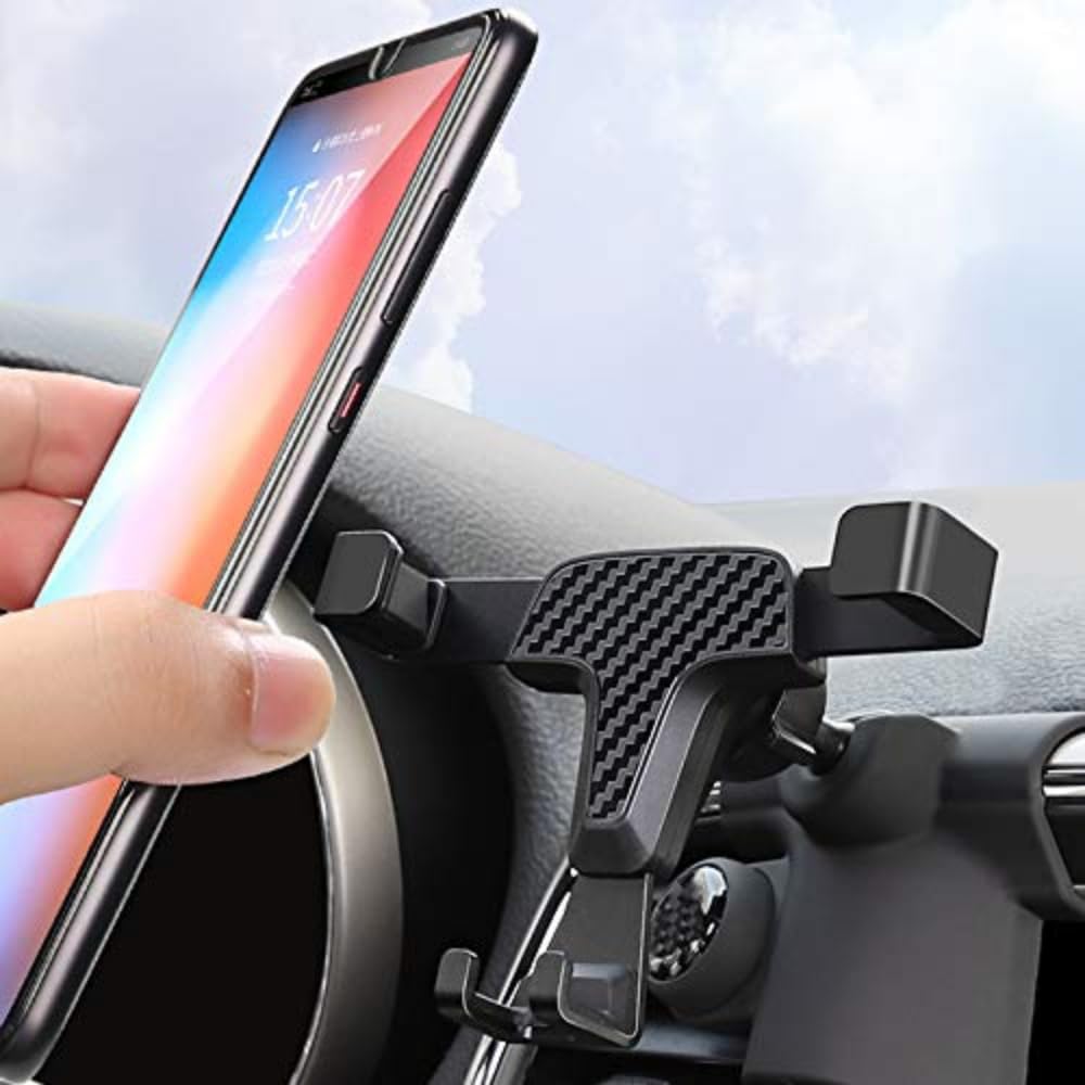 ITrims Car Accessories for Jeep Grand Cherokee 2014-2020 Phone Holder, Aluminum Alloy, Carbon Fiber, Compatible with Smartphones