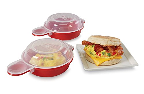 Easy Eggwich Microwave Eggs 'n Muffin Breakfast Pan- Set Of 2