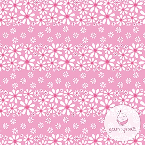 i play. by green sprouts baby girls Ruffle Snap Reusable Absorbent Swimsuit and Toddler Swim Diaper, Light Pink Daisy Stripe, 12 Months US