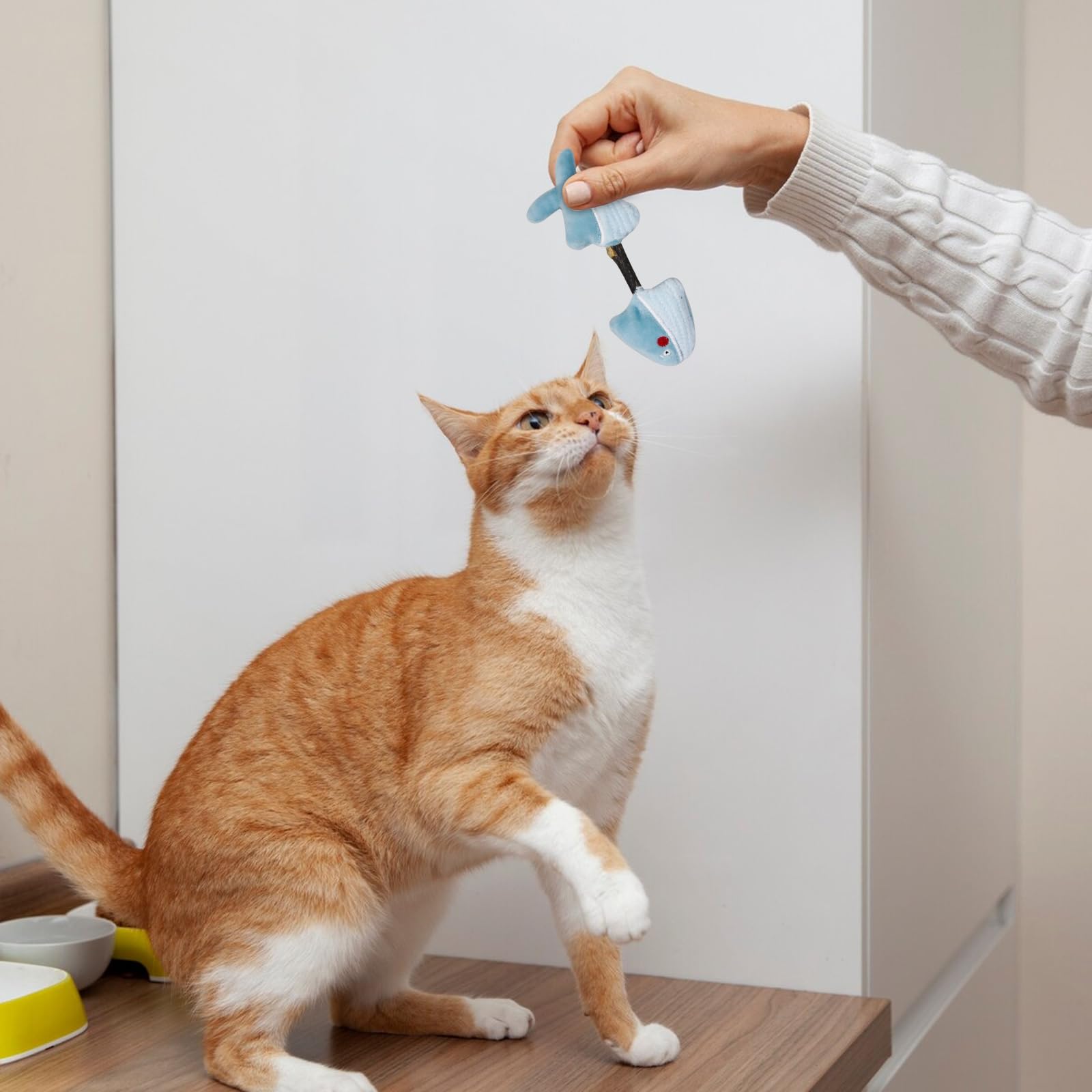 Andiker Silvervine Chew Sticks Cat Toy, 2PCS Animal Shape Kitten Teething Toys with Silvervine Sticks for Indoor Cats, Cute Cat Molar Sticks Plush Toy for Cat Teeth Cleaning Chewing (Crocodile+Whale)