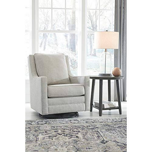 Signature Design by Ashley Kambria Contemporary Swivel Glider Nursery Accent Chair, Gray