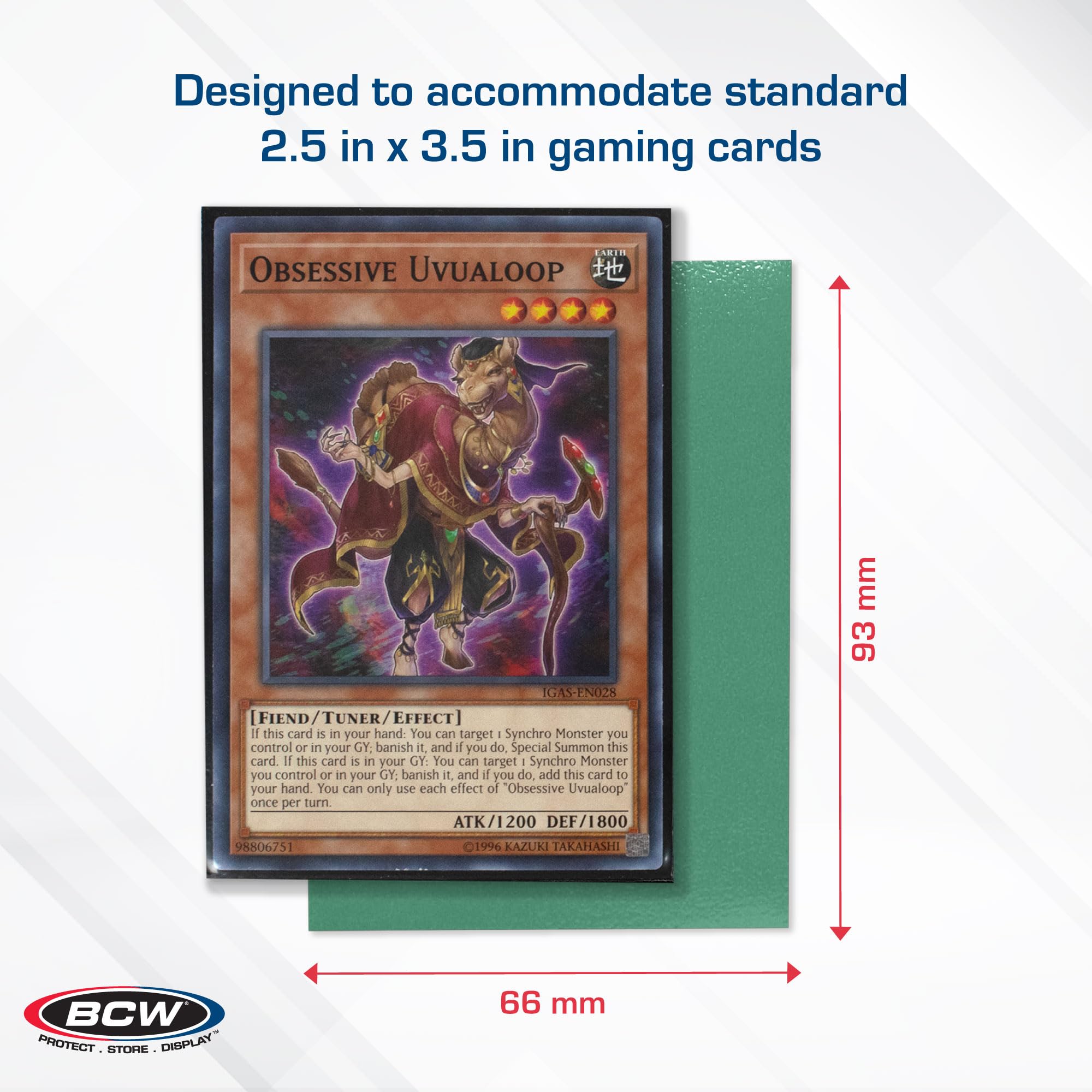 BCW Elite2 Anti-Glare Card Sleeves - Seafoam | Matte Front & Textured Back | Archival-Safe & Acid-Free | Fits Standard 2½" x 3½" Cards | Durable Protection TCG Card Sleeves