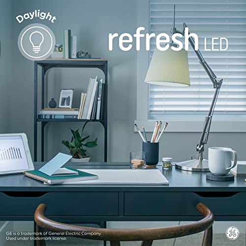 GE Refresh LED Light Bulbs, 65 Watt, Daylight, BR40 Indoor Floodlights (2 Pack)
