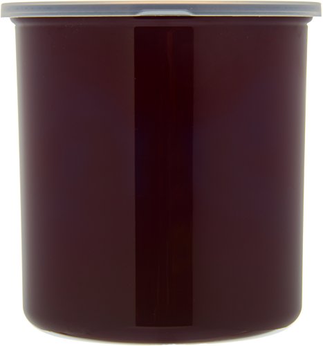 Carlisle FoodService Products Round Storage Container with Lid, 2.7 Quart Crock, Brown