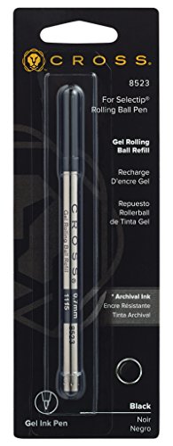 Cross Gel Ink Rolling Ball Refill for Selectip Pens, Medium - Black