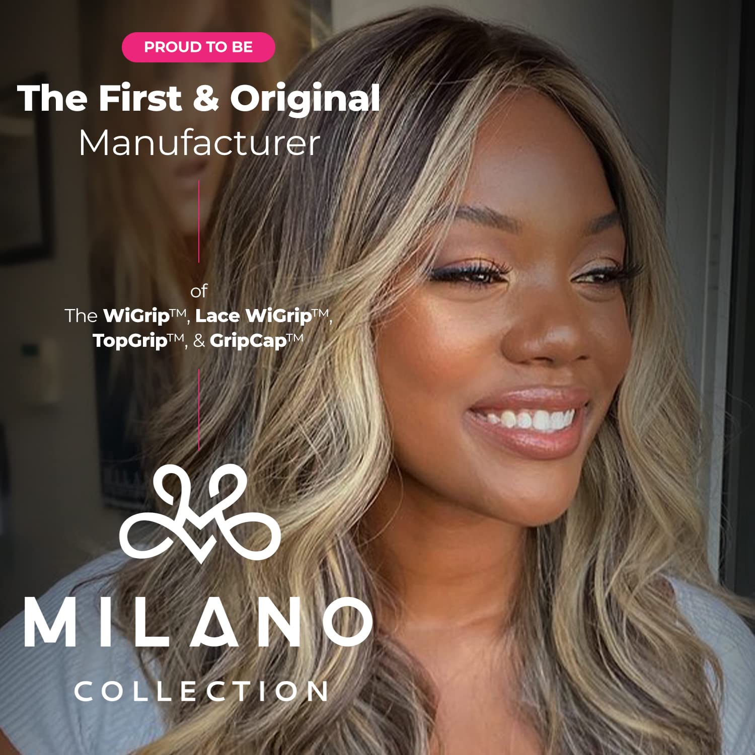 Milano Adjustable Elastic Wig Band with Hooks for Secure Fit & Comfort for Wigs and Lace Front Wigs - Wig Strap, Headband, & Wig Grip Accessories, Black