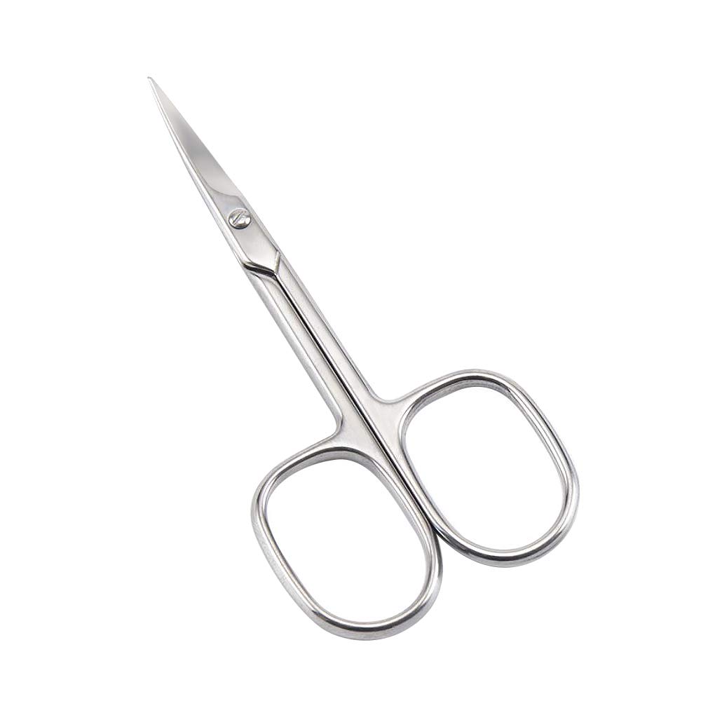 Osinee Duo Eyebrow Brush with Spoolie & Slant Tip Tweezers & Curved Blades Scissors,for Eyebrow Eyelash Extensions,Eyebrow Grooming Set