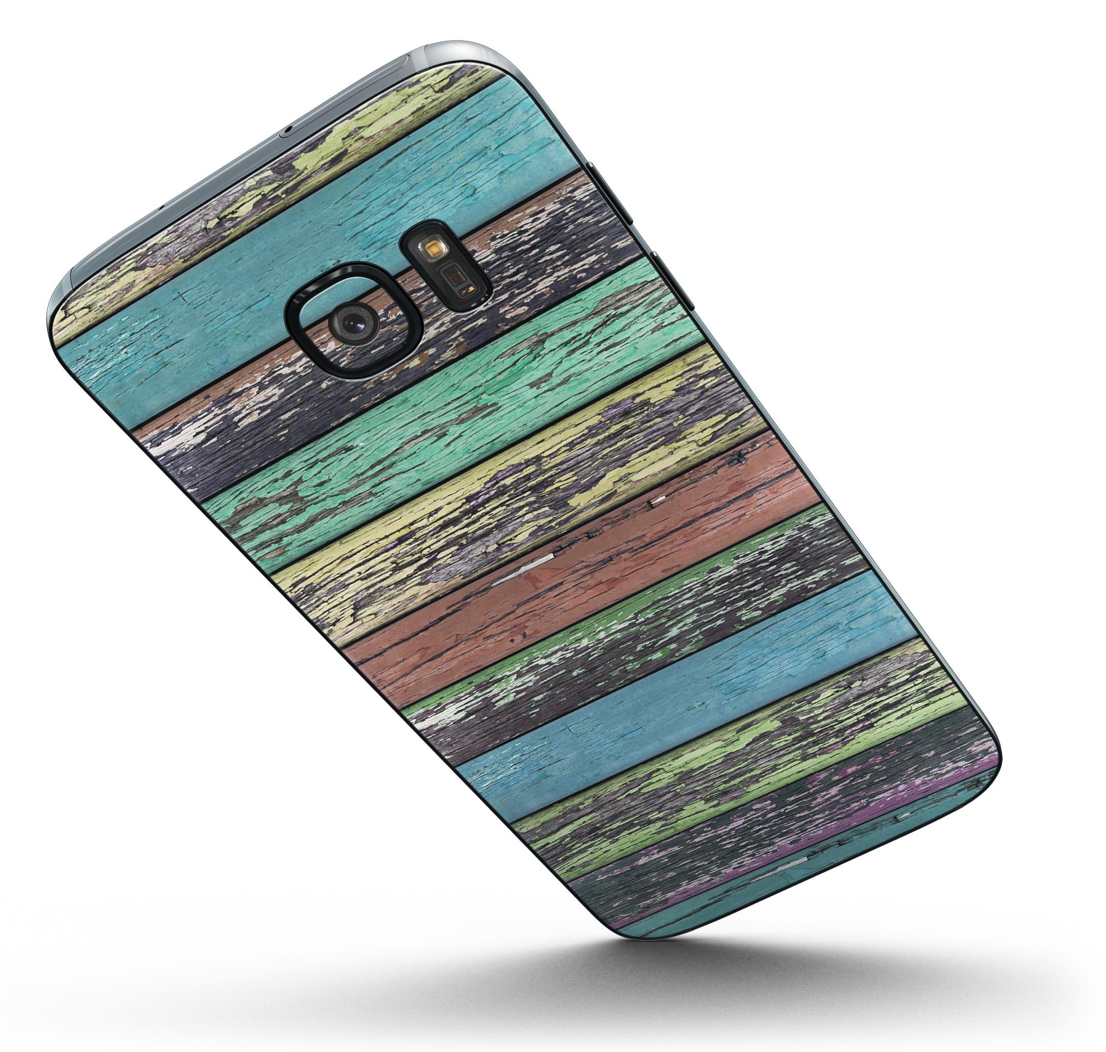 Design Skinz Design Skinz Chipped Pastel Paint on Wood Full-Body Wrap Decal Skin-Kit for The Galaxy S7