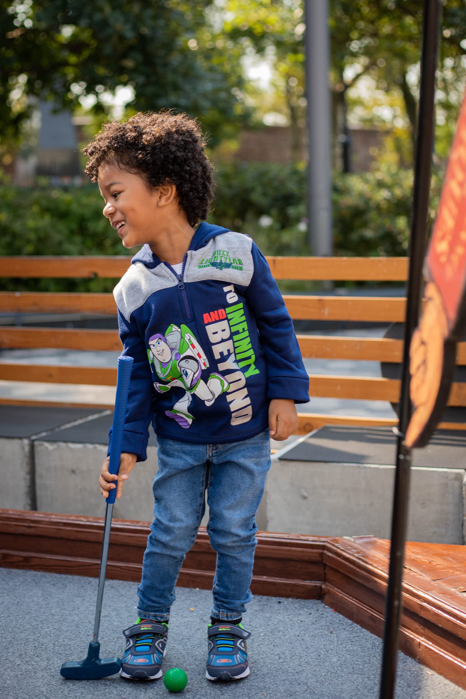 Disney Pixar Toy Story Buzz Lightyear Toddler Boys Half Zip Hoodie 4T