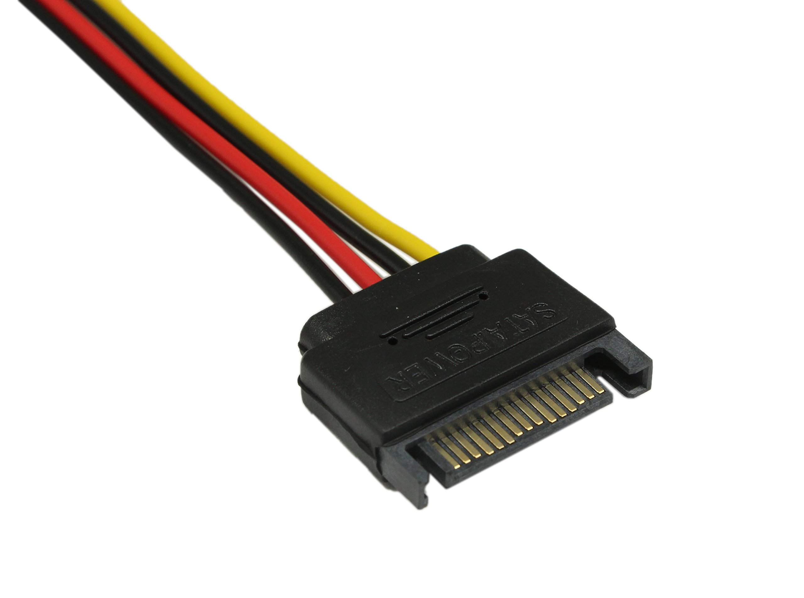 zdyCGTime 8-Inch 4 Pin Floppy Drive to 15 Pin SATA Male Power Cable(2-Pack)