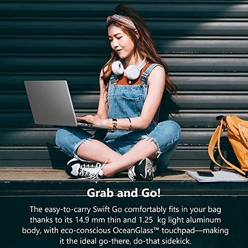 Acer Swift Go 14 Intel Evo Thin & Light Laptop | 14" 2.2K 2240 x 1400 100% sRGB Display | Intel Core i5-1335U | Intel Iris Xe | 16GB LPDDR5 | 512GB Gen 4 SSD | Killer WiFi 6E AX1675 | SFG14-71-54AP