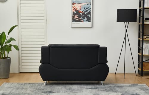 Kingway Inc Loveseat Love, 2 Seat, Black