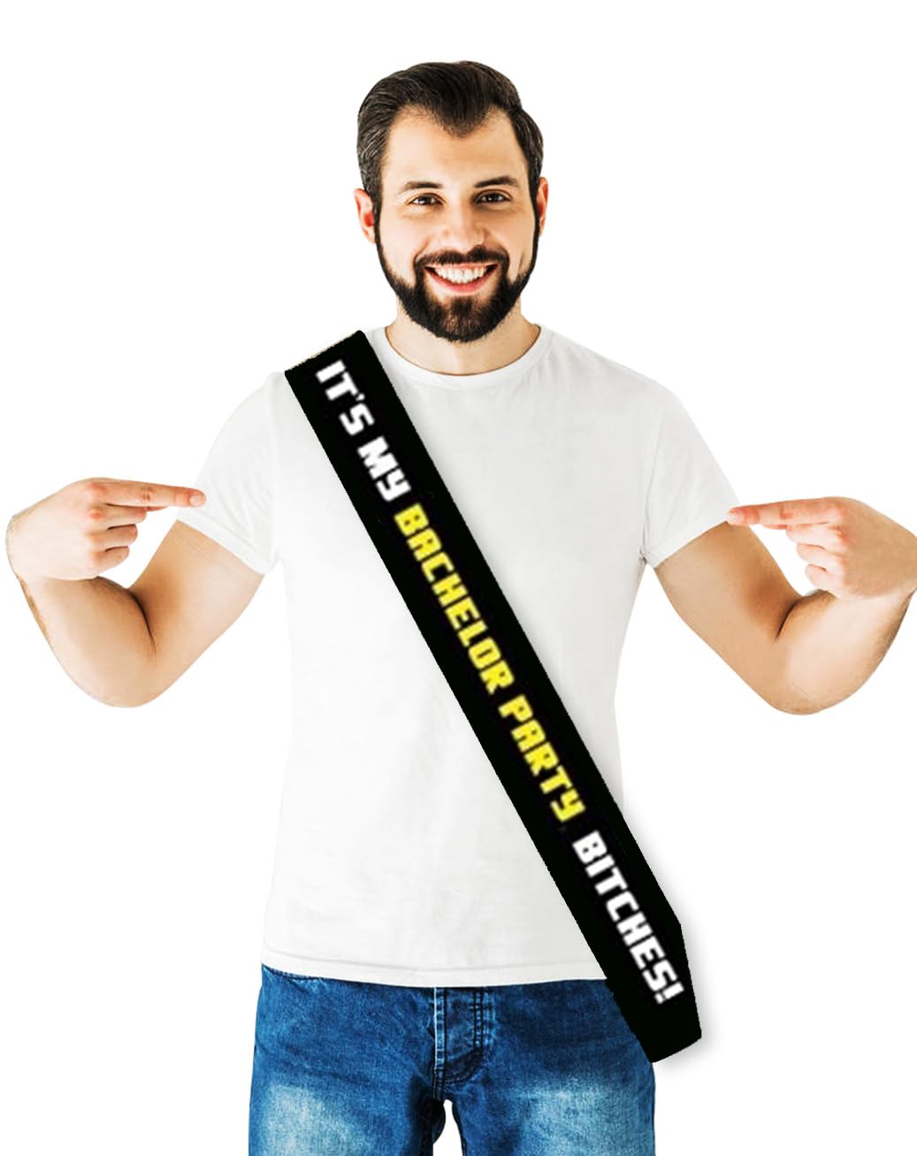Brosash It's My Bachelor Party, Bitches! - Bachelor Party Sash Groom to Be Ideas Supplies Gifts Joke Favors Bachelorette Party Supplies Decorations Decor Wedding Shower Gift Bride Engagement Bridal