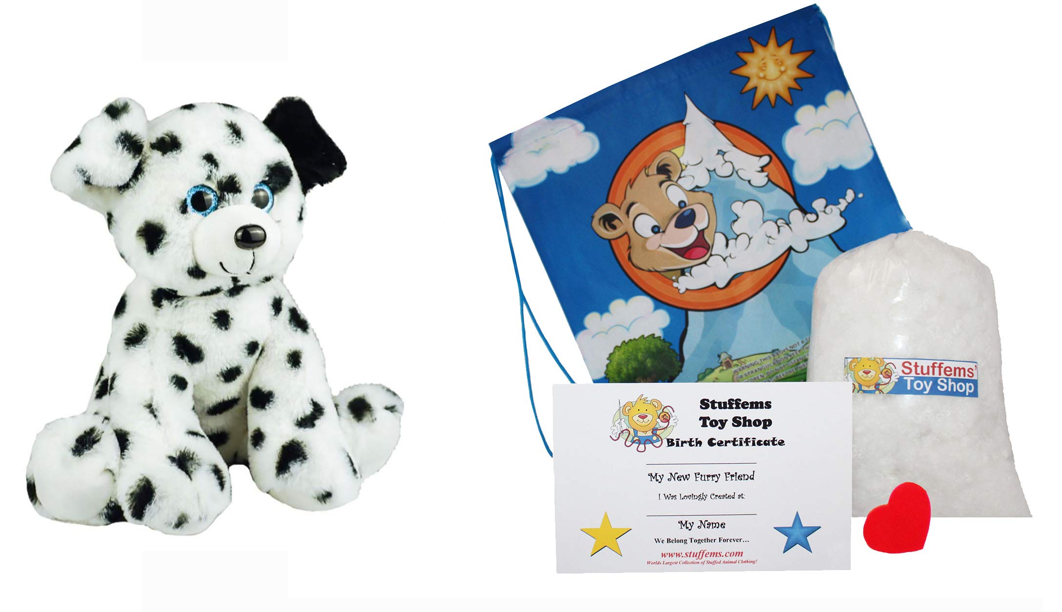 Bear Factory Make Your Own Stuffed Animal Mini 8 Inch Very Soft Cuddly Spot The Dalmatian Kit - No Sewing Required!