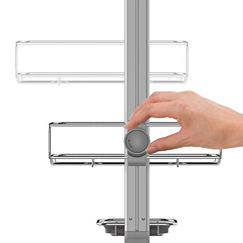 simplehuman Shower Caddy, Matt Stainless Steel + Anodised Aluminium