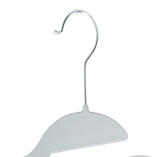 Simplify 8 Pack Ultimate Hanger | S-Shape Collar Saver | Ultra-Thin | Non-Slip | Accessory Bar | Belts | Scarves | Ties | Tank Top | Closet Organization | White