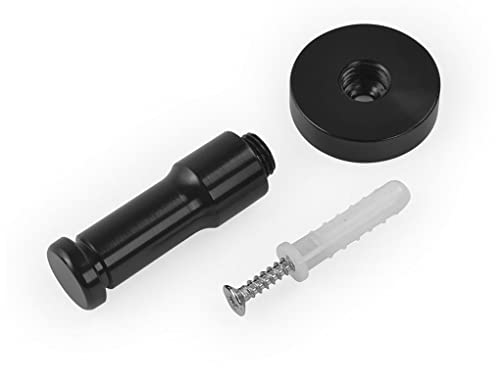 eForwish Space Aluminum Garage Storage Organizer Hook Bathroom Toilet Single Robe Towel Coat Hook Rustproof Kitchen Utensil Utility Hanger Solid Metal Heavy Duty Wall Mount (4 Pcs, Black)