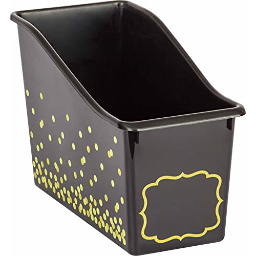 Teacher Created Resources Black Confetti Plastic Book Bin