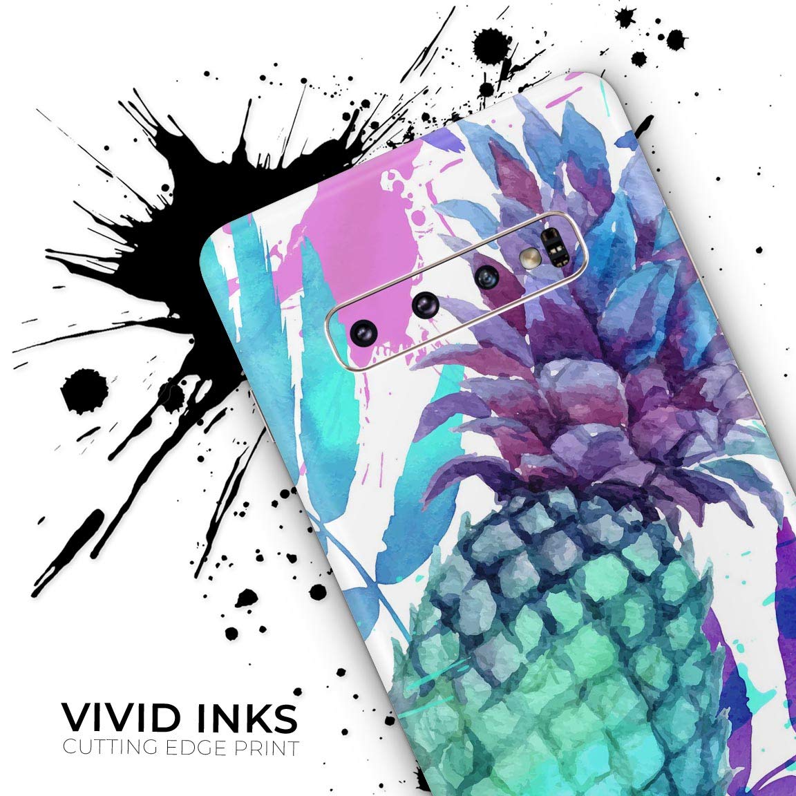 DesignSkinz Tropical Summer Pineapple v1 Protective Vinyl Decal Wrap Skin Cover Compatible with The Samsung Galaxy S20 (Screen Trim & Back Glass Skin)
