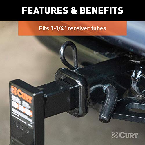 CURT 21411 Trailer Hitch Pin & Clip with Vinyl-Coated Grip, 1/2-Inch Diameter, Fits 1-1/4-Inch Receiver