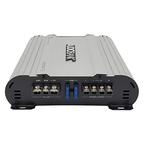 Audiobank Monoblock 1600 WATTS Amp Class AB Car Audio Stereo Amplifier P1601 Heavy-Duty Aluminum Alloy Heatsink, Class A-B Operation Remote On/Off Circuit