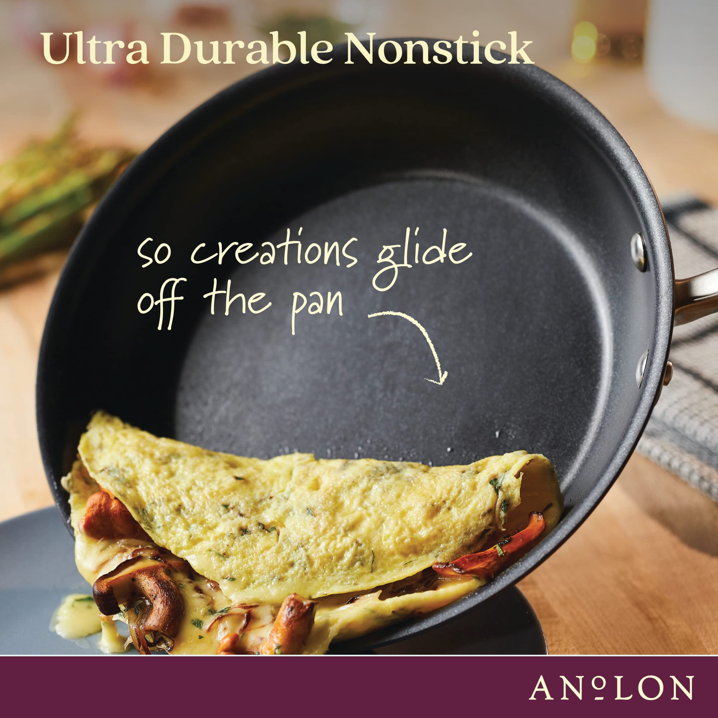 Anolon Advanced Home Hard Anodized Nonstick Frying Pan/Skillet, 10.25 Inch - Moonstone