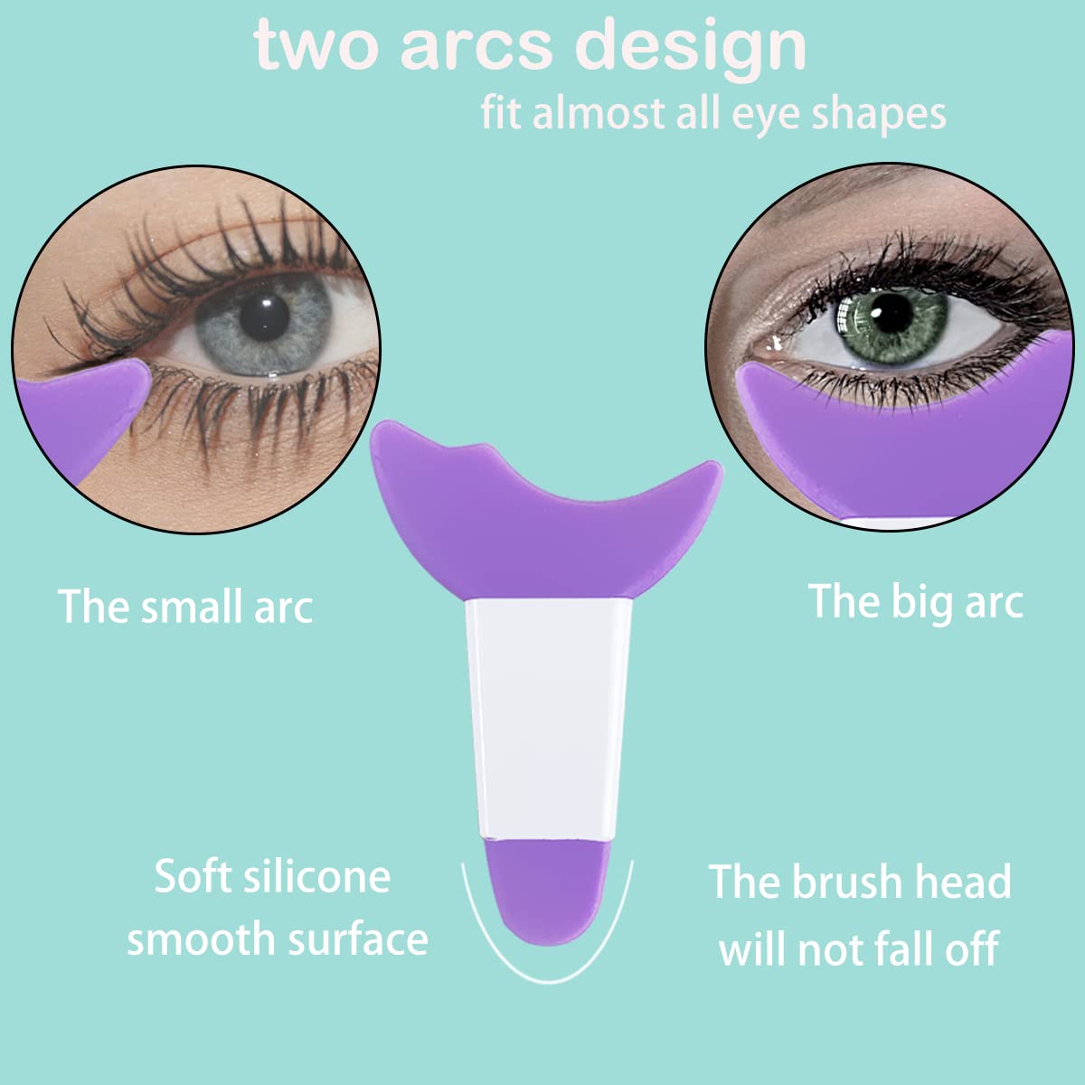 6PCS Mascara Guard,Mascara and Eyelash Applicator Shield Guard Tool,Multicolor Silicone Mascara Shield,Upper and Lower Eye Makeup Shields,Eyelash Eyeshadow Aid Pad For Eye Makeup