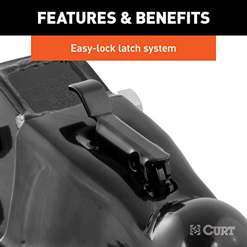 CURT 25330 Channel-Mount Adjustable Trailer Coupler, 2-5/16-Inch Hitch Ball, 14,000 lbs , Black
