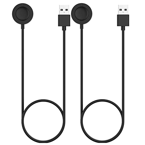 RuenTech Charger Compatible with Fossil Gen 6 / Gen 5 / Gen 4 / Sport Smartwatch Rapid Charger Magnetic (Black&Black)