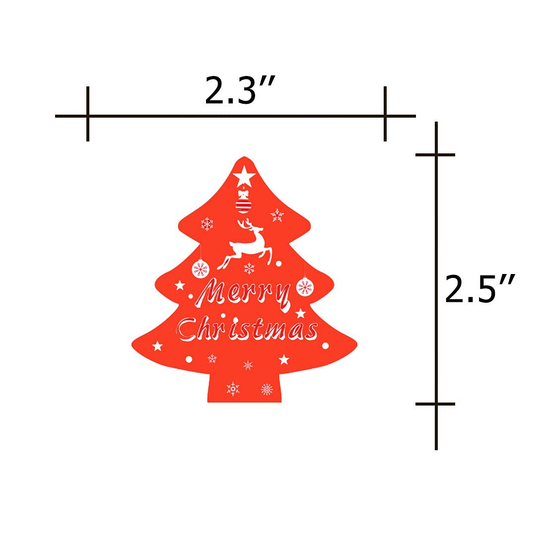 320 pcs Christmas Tree Stickers 2.3 X 2.5 inch Christmas Stickers for Envelopes Merry Christmas Holiday Sticker with Christmas Elements Tree Design for Cards Gift Envelope Arts and Crafts
