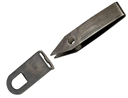 Uncle Bill's Sliver Gripper Tweezers Black Oxide Steel w/Keychain Clip (2-Pack)