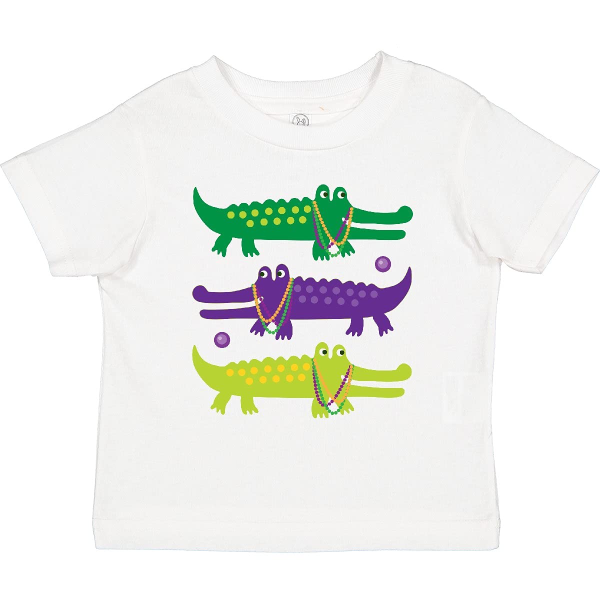 inktastic Mardi Gras Holiday Alligators Toddler T-Shirt 2T 0020 White 393f5